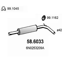 Asso Mittelschalld&auml;mpfer 586033 f&uuml;r VW