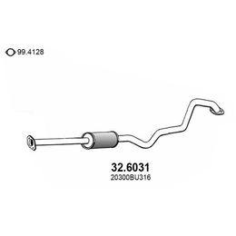 Asso Mittelschalld&auml;mpfer 326031 f&uuml;r NISSAN