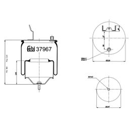 febi bilstein Federbalg, Luftfederung 37967 Hinterachse rechts 228mm f&uuml;r Volvo