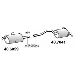 Asso Endschalld&auml;mpfer 407041 f&uuml;r RENAULT
