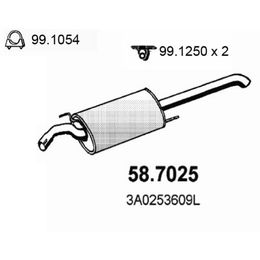Asso Endschalld&auml;mpfer 587025 f&uuml;r VW
