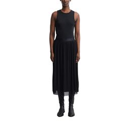 comma, COMMA Damen Faltenrockschwarz, Gr. 38, unifarben, Web, Obermaterial: 100% Polyester. Futter: 100% Viskose, R&ouml;cke, Sommerrock mit elastichem Bund