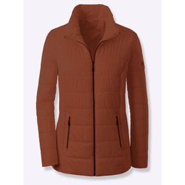 WITT Damen Steppjacke mit seitlicher L&auml;ngs-Steppung, schoko, Gr&ouml;&szlig;e 48