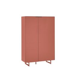 CARRYHOME Highboard, Schwarz, Rotbraun, Metall, 5 F&auml;cher, 95x134x38 cm, Beim&ouml;bel erh&auml;ltlich, Wohnzimmer, Kommoden & Sideboards, Highboards