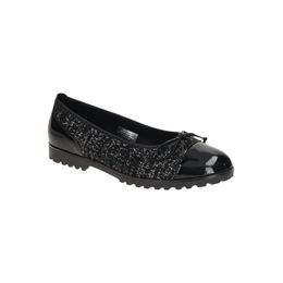 Gabor Ballet Flats 'Gabor Ballerina schwarz grau Glitzer 74.100.47' female size 44 Black