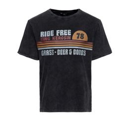 King Kerosin Shirt 'Grass, Beer & Boobs' male size L Black