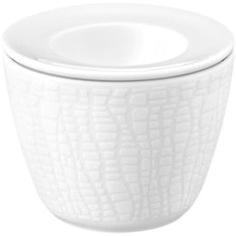 Seltmann Weiden Eierbecher &raquo;Life Fashion, Snack and Egg, 2-teilig&laquo; zwei Teile einzeln verwendbar wei&szlig; Porzellan Einheitsgr&ouml;&szlig;e