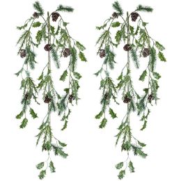 Creativ green Kunstzweig &raquo;H&auml;ngezweig&laquo; mit Zapfen Kunststoff B/H/L: 116cm, 2 Stk.