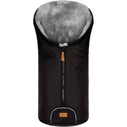 fillikid Fu&szlig;sack &raquo;Pamir Alpina, schwarz, Lammfell grau, Winterfu&szlig;sack&laquo; f&uuml;r Autositze Gr. 0 und Kinderwagen schwarz Einheitsgr&ouml;&szlig;e Fu&szlig;sack