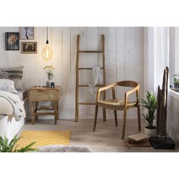 Sit Leiterregal &raquo;Leitern‐Regal ROMANTEAKA aus recyceltem Teakholz, Shabby Chic&laquo; Rustikales recyceltes Teakholz‐Leiterregal im Vintage‐Shabby‐Chic 