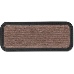 Astra Fu&szlig;matte &raquo;Border Star 1&laquo; rechteckig 8 mm H&ouml;he T&uuml;rmatte, Schmutzfangmatte, In -und Outdoor geeignet braun Gummi, Kunstfaser B : 25cm 1 Stk., 8mm,