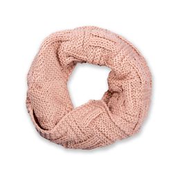 Stylebreaker Schlauchschal 'Strick Loop mit Gitter und Rippenmuster' Damen Gr&ouml;&szlig;e One Size altrosa
