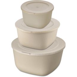 Koziol Frischhaltedose &raquo;CONNECT BOX SET STOCKHOLM&laquo; sp&uuml;lmaschinengeeignet+Mikrowellen-,melaminfrei, 1, 2, 4 Liter beige Kunststoff B/H/L: 25cm x 13cm x