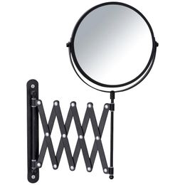 Wenko Wandspiegel &raquo;Exclusiv&laquo; 3-fach Vergr&ouml;sserung schwarz Metall B/H/T: 219cm