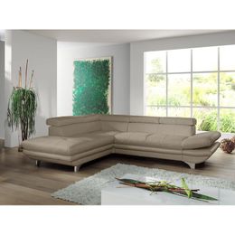 COTTA Ecksofa &raquo;Enterprise L-Form, B: 277 cm x L: 238 cm, bequeme Wellenunterfederung&laquo; Arm- & Kopfteilverstellung, optional Schlaffunktion beige 