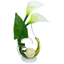 I.GE.A. Kunstpflanze &raquo;Calla&laquo; wei&szlig; Kunststoff, Metall, Polyester B/H/L: 17cm x 40cm, 1 Stk.