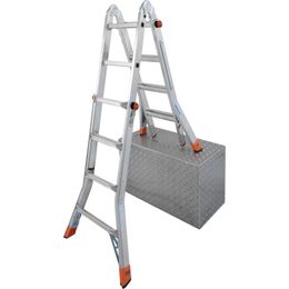 Krause Teleskopleiter &raquo;MONTO TeleMatic&laquo; silber Aluminium 4x4 Sprossen