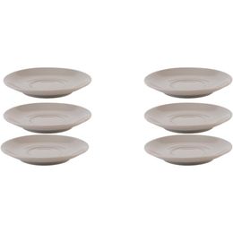 APS Untertasse &raquo;6er Set Cappuccinountertasse -SNUG-&laquo; Teller Set, hochwertig verarbeitetes Material grau Porzellan 15,5cm