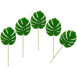I.GE.A. Kunstpflanze &raquo;Splitphiloblatt&laquo; Monstera, Kunstzweig, 5er Set gr&uuml;n Obermaterial: 90% Polyester, 10% Kunststoff B/H/L: 38cm x 103cm x 2cm, 5 Stk