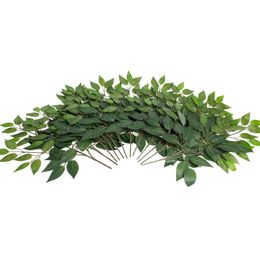 Kunstzweig &raquo;Ficuszweig&laquo; gr&uuml;n Kunststoff &Oslash;/H: 53cm x 57cm, 12 Stk.