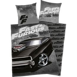 Quelle Jugendbettw&auml;sche &raquo;Fast & Furious&laquo; 2 Stk. mit coolem Motiv schwarz Renforc&eacute;, Obermaterial: 100% Baumwolle B/L: 135cm x 200cm, 1 Stk., 1 Stk., Renforc&eacute;,
