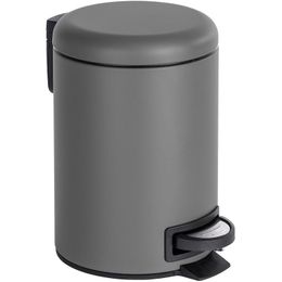 Wenko Kosmetikeimer &raquo;Leman&laquo; 3 Liter, BxTxH: 17x25x22,5 cm grau Stahl B/H/T: 17cm x 25cm x 22,5cm, 3 l