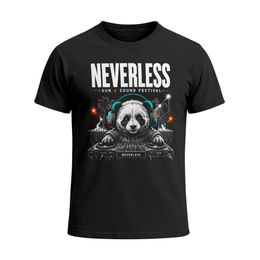 Neverless Shirt 'Electronic Panda' Herren Gr&ouml;&szlig;e M schwarz