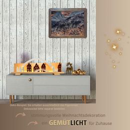 Dekofigur &raquo;Figurenset "Altstadt" f&uuml;r Weigla Dekosockel, aus Holz&laquo; Erzgebirge garantiert, Deko f&uuml;r Weihnachten und das ganze Jahr gold Einheitsgr&ouml;&szlig;e
