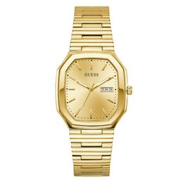 Guess Herren Quarzuhr &raquo;OLIVER&laquo; Armbanduhr, Herrenuhr, Edelstahlarmband, Datum gold Einheitsgr&ouml;&szlig;e