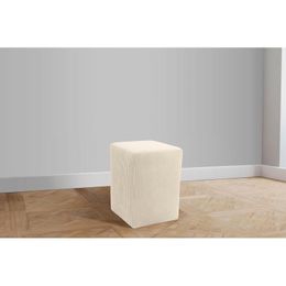 DOMO collection Polsterhocker &raquo;700012 B/T/H: 38/38/47 cm&laquo; in 2 Wochen lieferbar, in vielen Farben, Cord und Feinstruktur beige 100% Polyester B/H/T: 