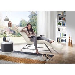 W.SCHILLIG Relaxliege &raquo;daily dreams bequem und elegant, B/T 75/170cm&laquo; Funktionsliege wahlweise mit Motor, Gestell Chrom, Breite 75 cm wei&szlig; Longlife 