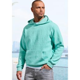 John Devin Herren Hoodie &raquo;- Struktur Sweat mit Kapuze&laquo;, innen angeraute Sweatware mit besonderer Struktur-Optik gr&uuml;n 5XL (72/74)