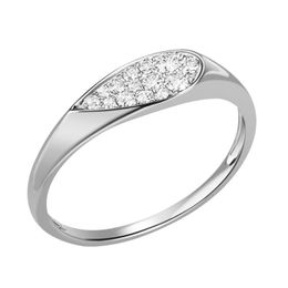 Firetti Damen Fingerring &raquo;Schmuck Geschenk Silber 925 Damenring Ring Tropfen&laquo; mit Zirkonia (synth.) 60, Silber 925 (Sterlingsilber), 1,3mm