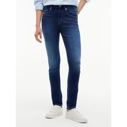 Tommy Hilfiger Damen Skinny-fit-Jeans &raquo;COMO Skinny RW ACE mit Logo-Badge und kn&ouml;chellangem Schnitt&laquo; Baumwollmischung, skinny fit blau 33, L&auml;nge 32