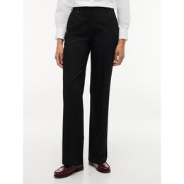Tommy Hilfiger Damen Anzughose &raquo;VISCOSE BLEND STRAIGHT PANT&laquo; Materialmix, straight fit, in gro&szlig;en Gr&ouml;&szlig;en schwarz 40, N-Gr