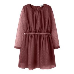 name it Kinder Minikleid &raquo;NKFVABOS LS DRESS NOOS&laquo; elastische Taille, Glitzer - Effekt 146, N-Gr