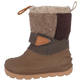 Lurchi Jungen Barfu&szlig;schuh &raquo;Jan 1 Barefoot&laquo; Winterboots, mit Kontrastbesatz, Gr&ouml;&szlig;enschablone zum Download braun 26