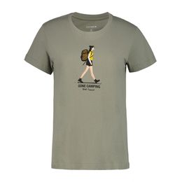 Icepeak T-Shirt Damen Gr&ouml;&szlig;e XXL creme / dunkelblau / gelb