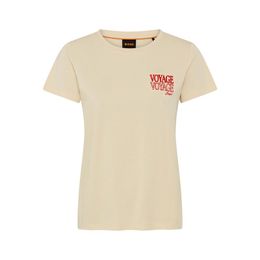 BOSS Orange Damen BOSS Orange T-Shirt &raquo;Elove Premium Damenmode&laquo; in Baumwollqualit&auml;t, Slim Fit beige XS