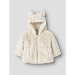 name it Jungen Kapuzenpl&uuml;schjacke &raquo;NBFMILA JACKET HOOD PB&laquo; mit Kapuze Kunstfaser beige 56