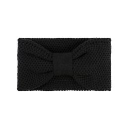 styleBREAKER Stirnband 'Stirnband mit Knoten und Perl Strickmuster' Damen Gr&ouml;&szlig;e One Size schwarz