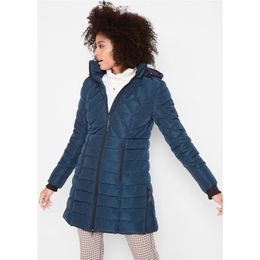bonprix Damen bonprix Steppjacke &raquo;Winterjacke&laquo; mit Kapuze mit wattierter F&uuml;llung, mit abnehmbarer Kapuze, pflegeleicht blau 44
