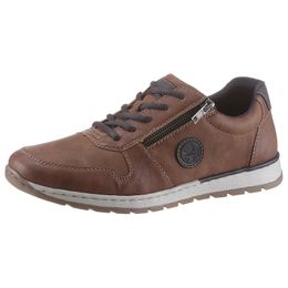 Rieker Herren Schn&uuml;rschuh mit seitlichem Rei&szlig;verschlu&szlig;, Freizeitschuh, Halbschuh, Schn&uuml;rschuh braun 44