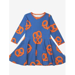 Toby tiger Kleid 'Brezel-Druck' M&auml;dchen Gr&ouml;&szlig;e 128 blau