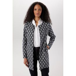 Aniston Selected Damen Aniston SELECTED Longblazer in modischer L&auml;nge und mit gestreiften Punkten - NEUE KOLLEKTION grau 40