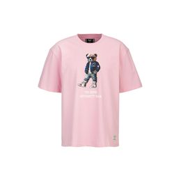19V69 Italia T-Shirt 'Tamaro Bear' Herren Gr&ouml;&szlig;e XXL braun / rosa / schwarz / wei&szlig;