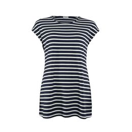Seidel Moden T-Shirt Damen Gr&ouml;&szlig;e 7XL nachtblau / wei&szlig;