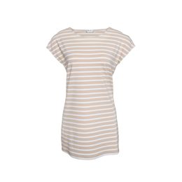 Seidel Moden T-Shirt Damen Gr&ouml;&szlig;e 7XL beige / wei&szlig;