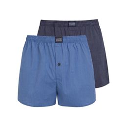 Jockey Boxer shorts 'Everyday Striped Boxer Woven - 2 Pack' male size S Blue