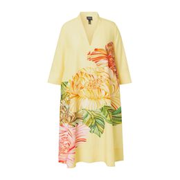 Ulla Popken Kleid Damen Gr&ouml;&szlig;e 46/48 zitronengelb / grasgr&uuml;n / apricot / rosa Sommerkleid